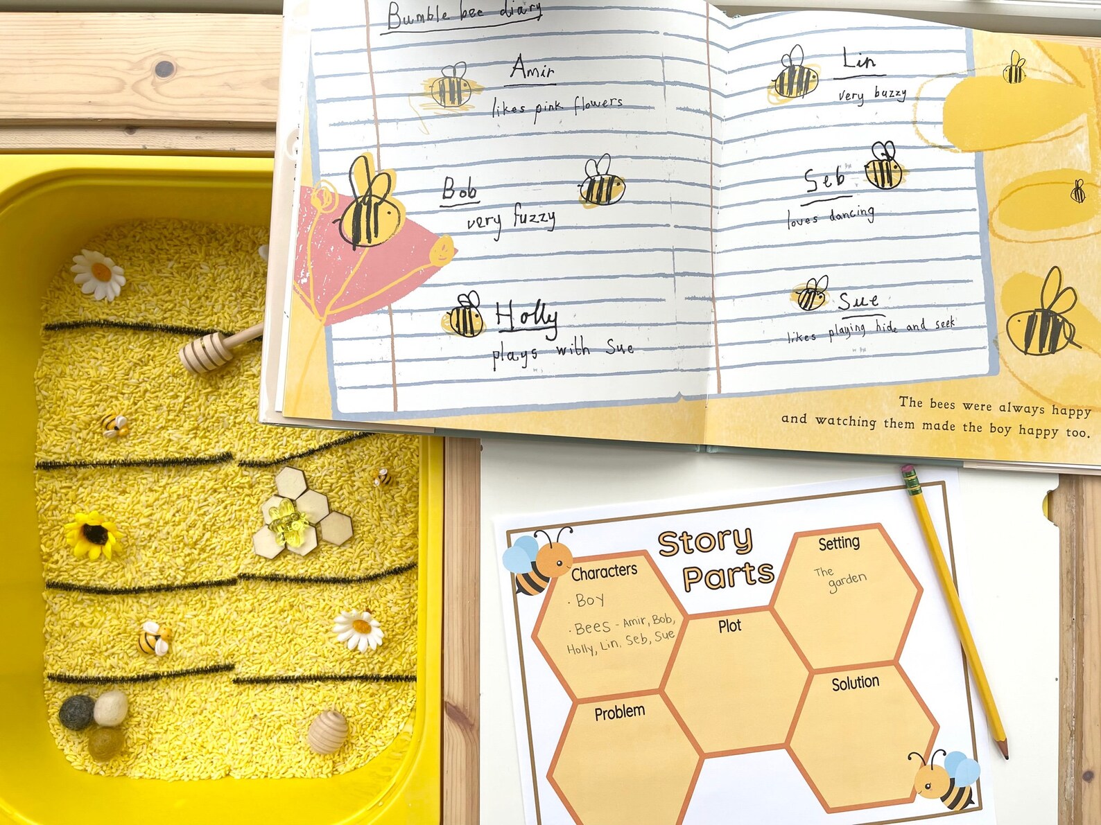 Bee Printables for Prek and Elementary, Bee Bundle, Phonics and Math ...