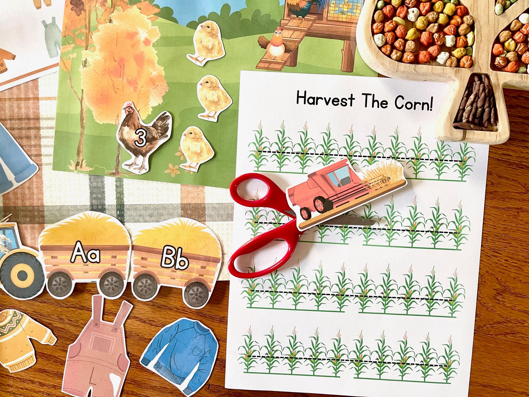 Fall on the Farm Learning Pack, Homeschool Printables, Sensory Play ...