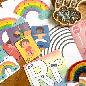 Rainbow Themed Learning Pack, Preschool Spring Activities, Montessori ...
