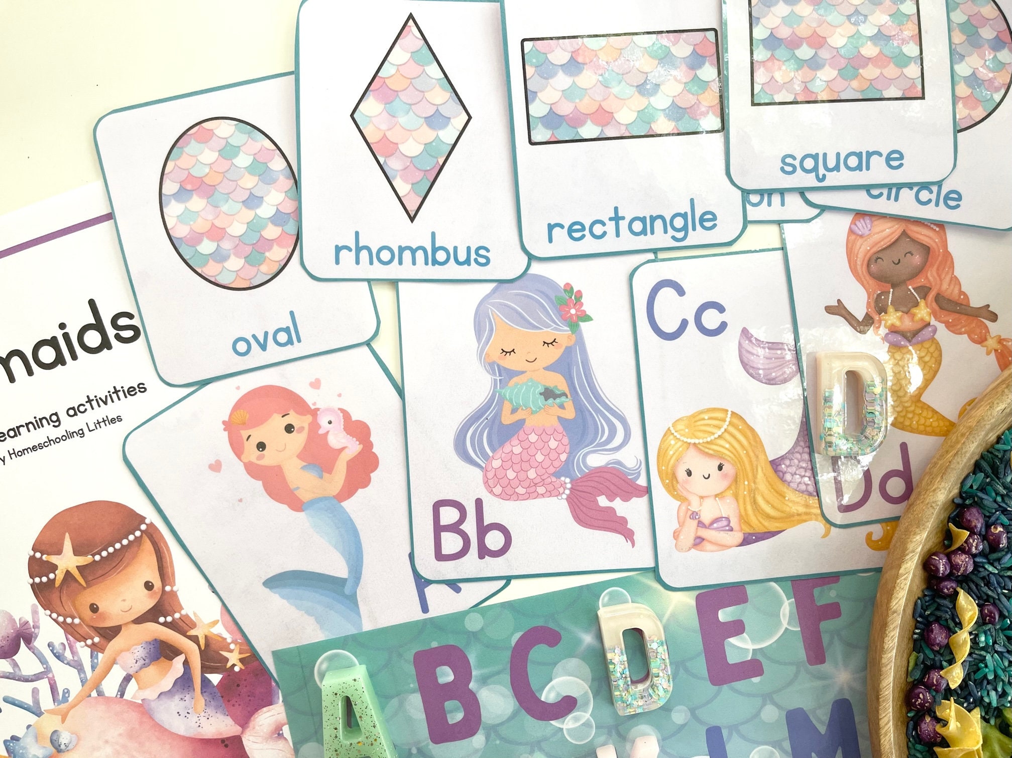 Mermaids Learning Pack, Summer Printables, Preschool Activities for ...