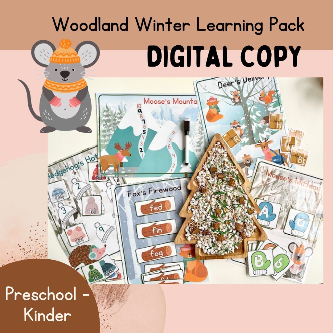 Woodland Winter Learning Pack, Winter Preschool Activities, Homeschool ...