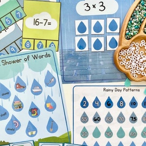 Rainy Days PRESCHOOL - EARLY ELEMENTARY Learning Pack, Spring Preschool ...