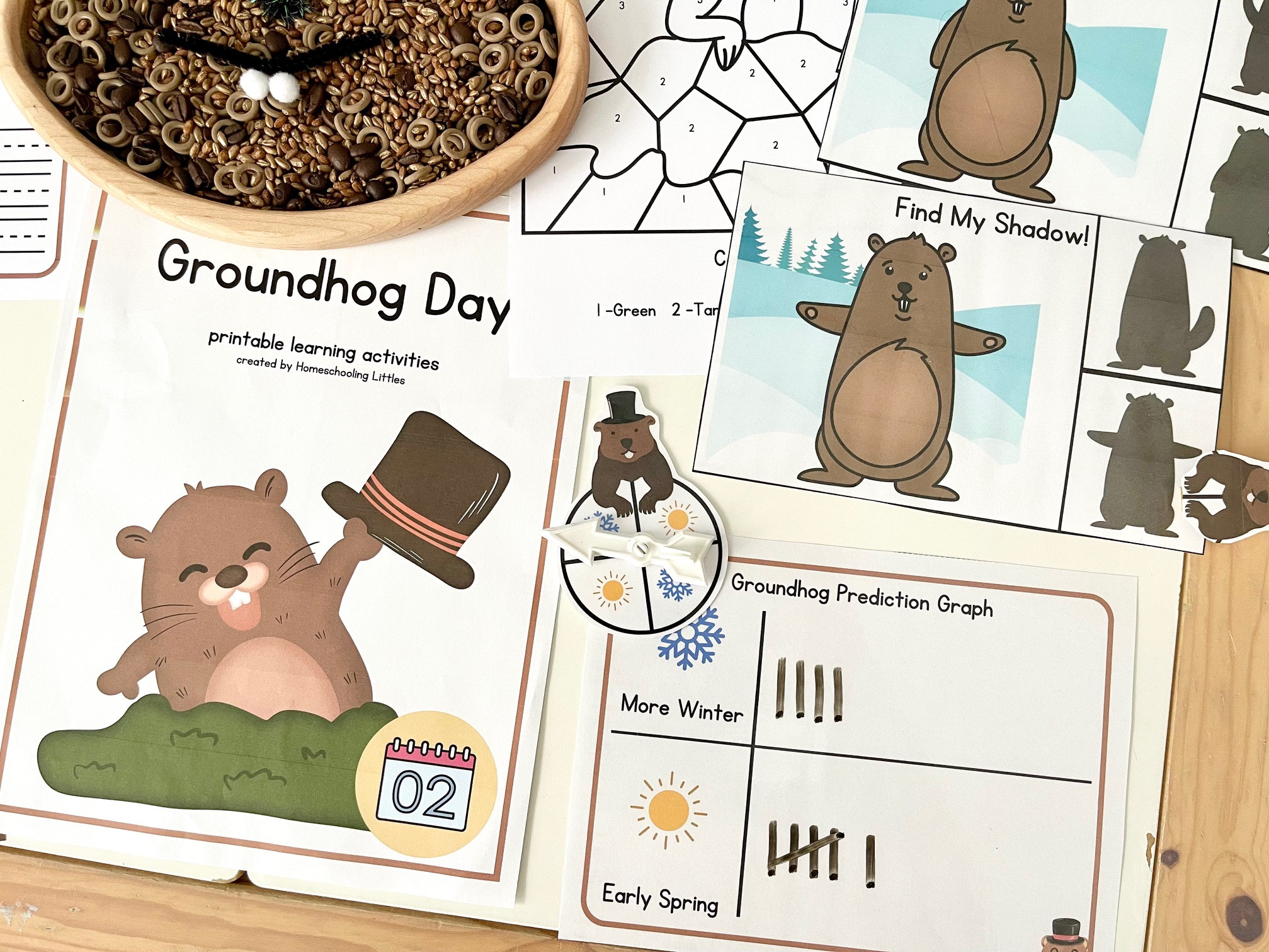Groundhog Day Learning Pack, Preschool Activities, Homeschool Unit ...