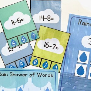 Rainy Days PRESCHOOL - EARLY ELEMENTARY Learning Pack, Spring Preschool ...