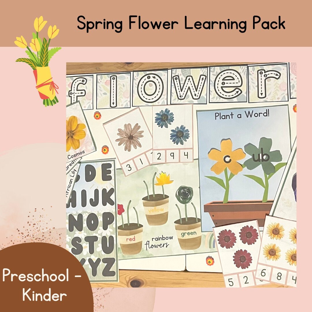 Spring Flower Learning Pack, Preschool Activities, Flower Unit ...