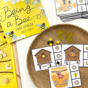 Bee Printables for Prek and Elementary, Bee Bundle, Phonics and Math ...