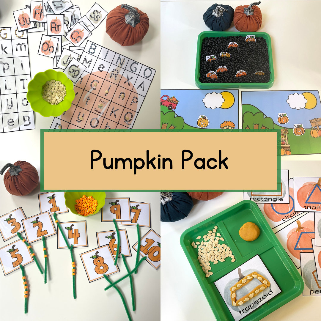 Pumpkin Preschool Learning Pack, Alphabet Activities, Montessori ...
