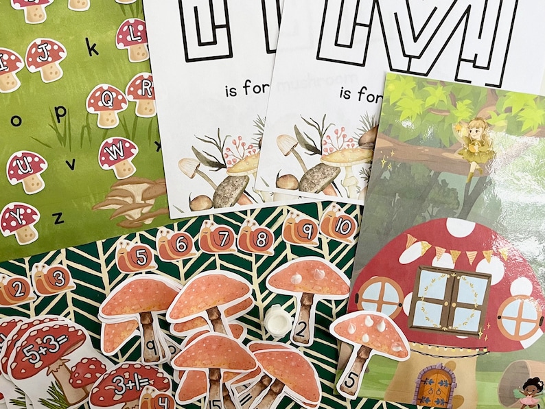 Mushrooms Learning Pack, Homeschool Printables, Sensory Play, Fall ...