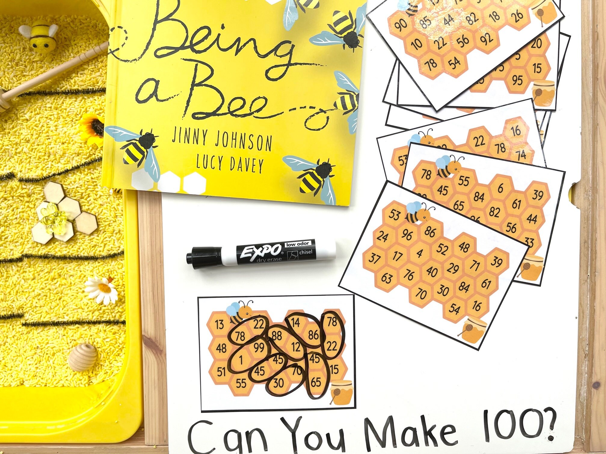 Bee Printables for Prek and Elementary, Bee Bundle, Phonics and Math ...