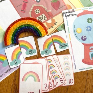 Rainbow Themed Learning Pack, Preschool Spring Activities, Montessori ...