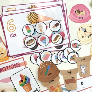 Ice Cream Learning Pack, Summer Printables, Preschool Activities for ...