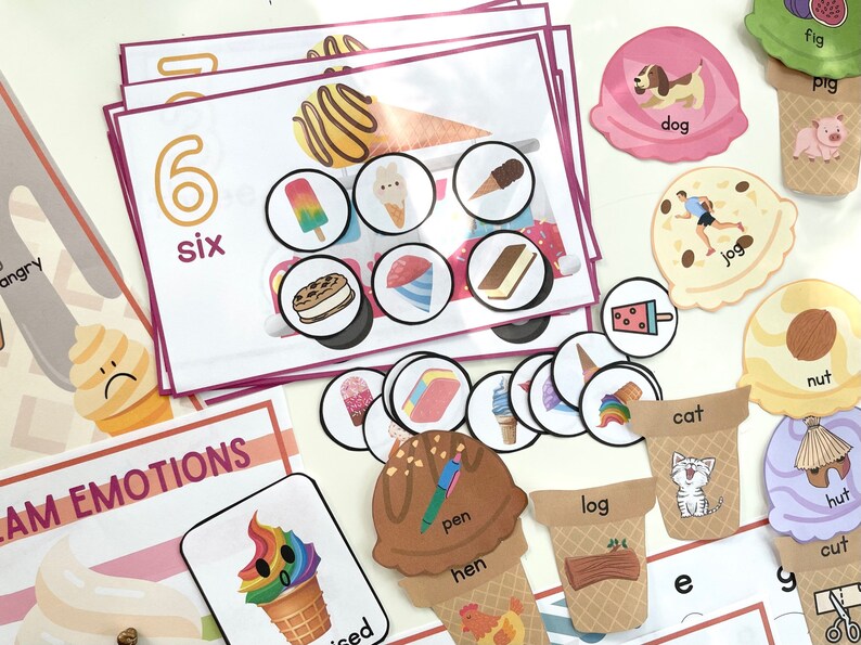 Ice Cream Learning Pack, Summer Printables, Preschool Activities for ...
