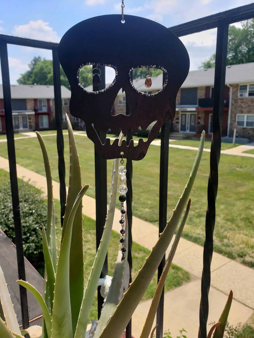 Skull Sun Catcher - Etsy