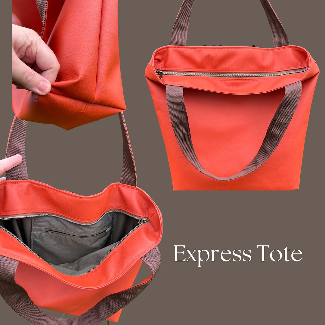 Zip Top Tote Bag Pattern - Etsy