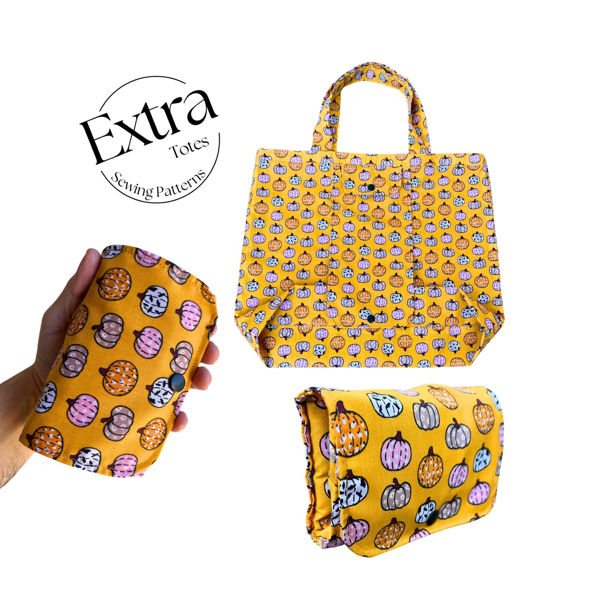Folding Tote Bag Pattern - Etsy