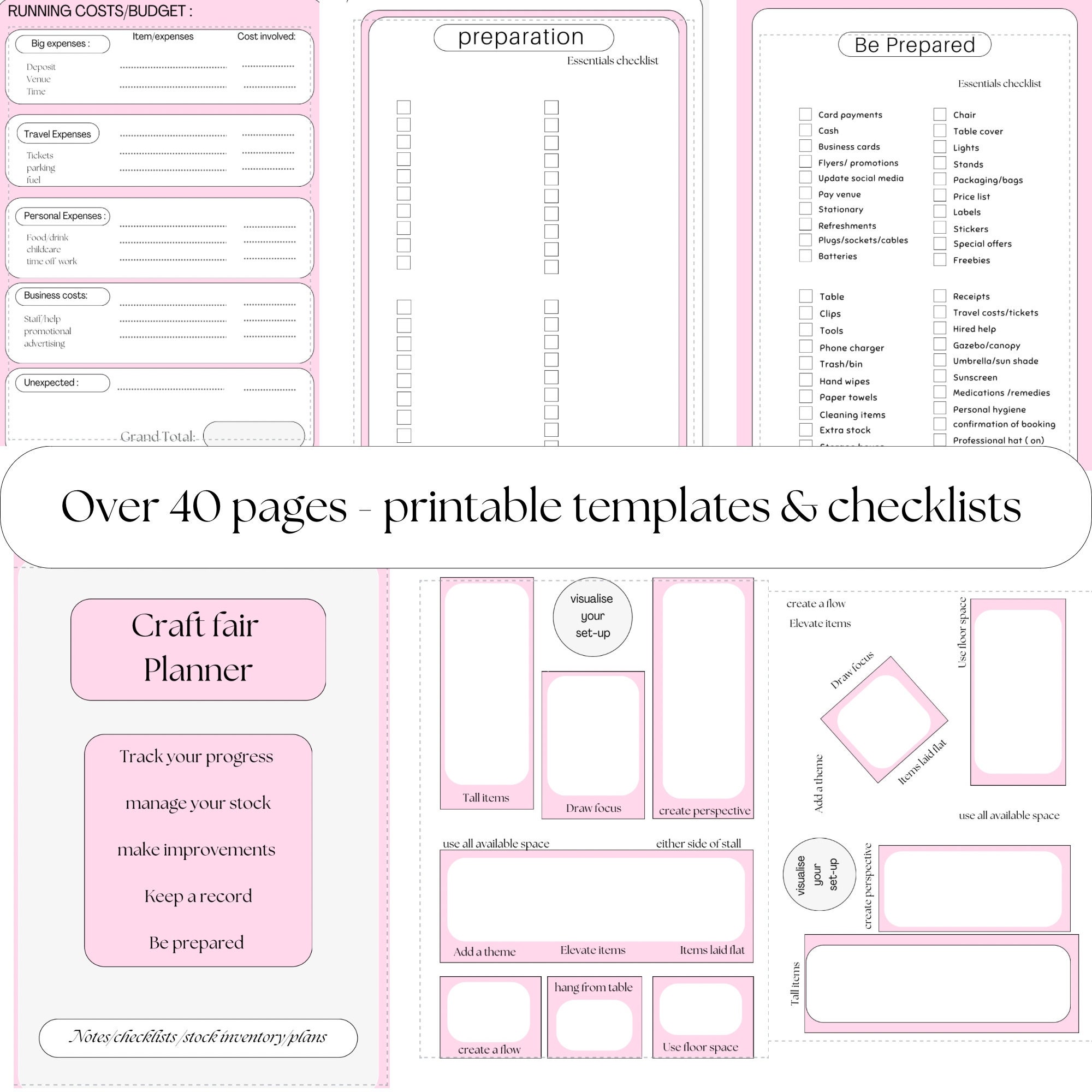Craft Fair Planner- Printable Templates - Etsy