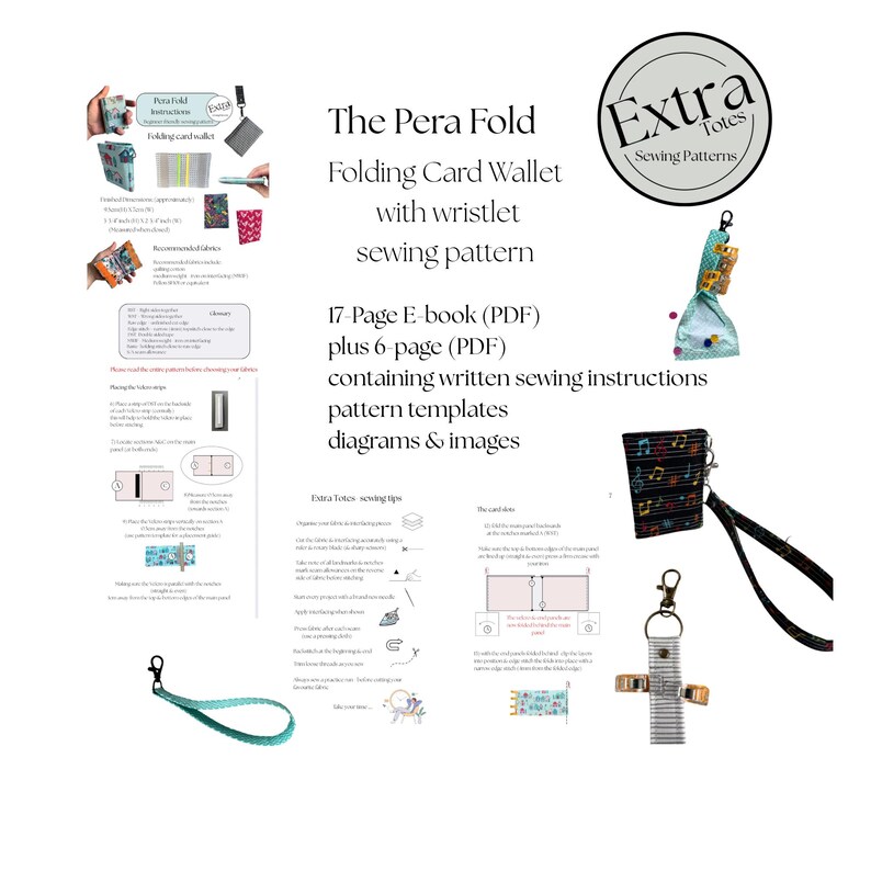Small Velcro Card Wallet Pattern - Etsy