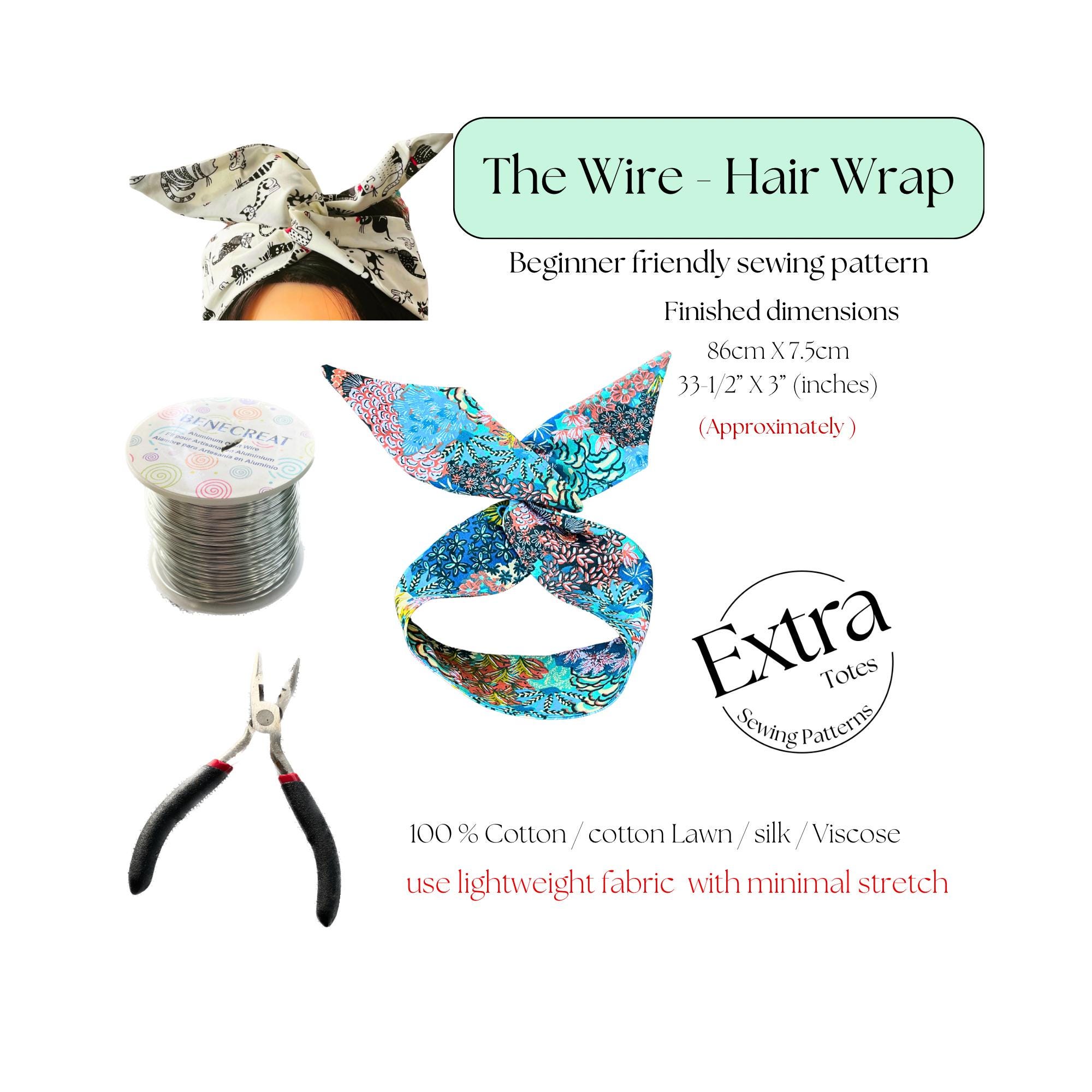 Wire Hair Wrap PDF Sewing Pattern - Etsy