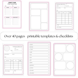 Craft Fair Planner- Printable Templates - Etsy