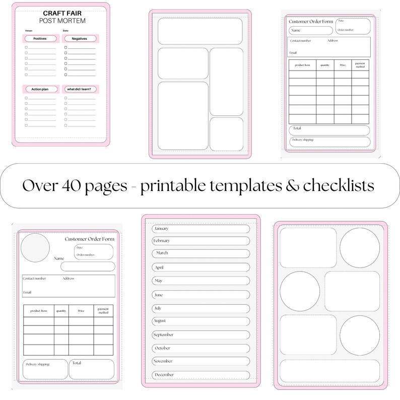 Craft Fair Planner Printable Templates - Etsy