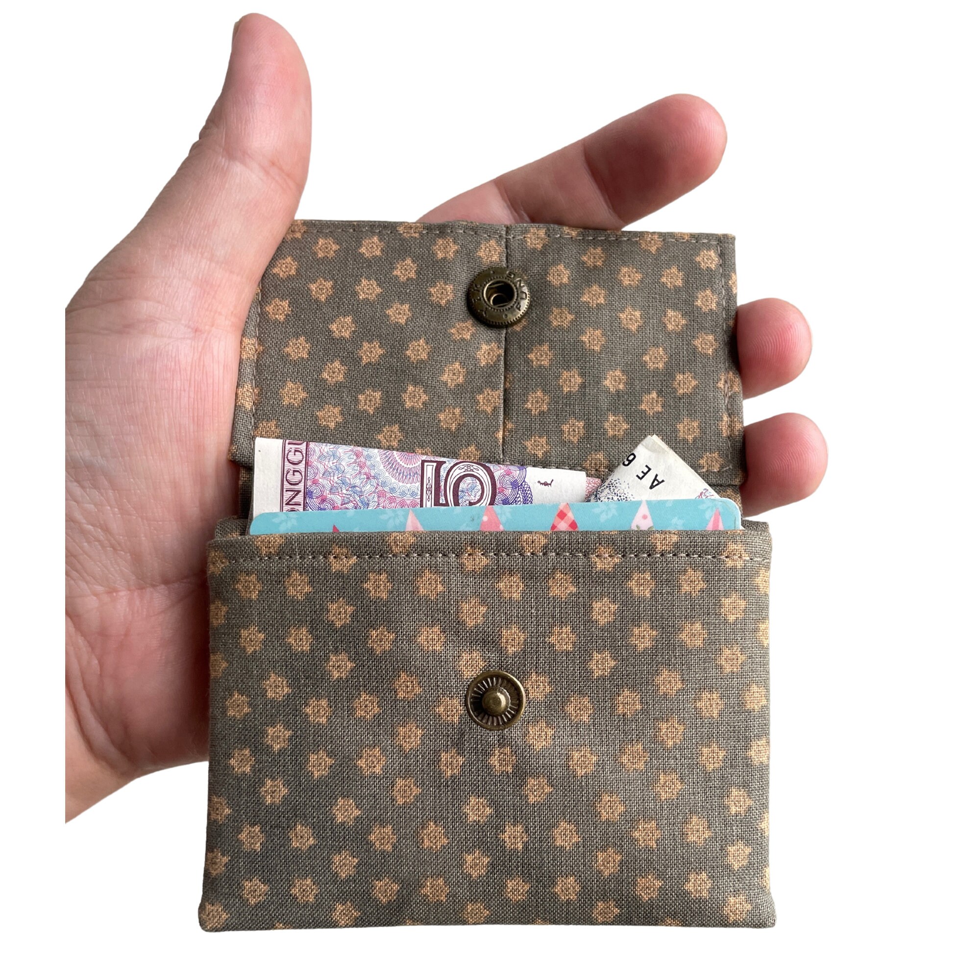 Palm Sized Fabric Coin/card Wallet, Double Purse PDF Sewing Pattern ...