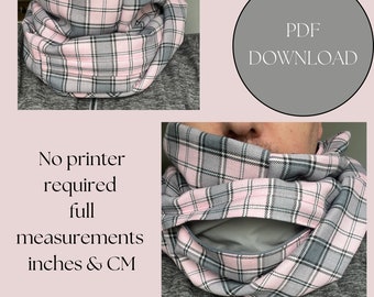 Sideline Scarf PDF Sewing Pattern Infinity Scarf With Zippered Pocket ...