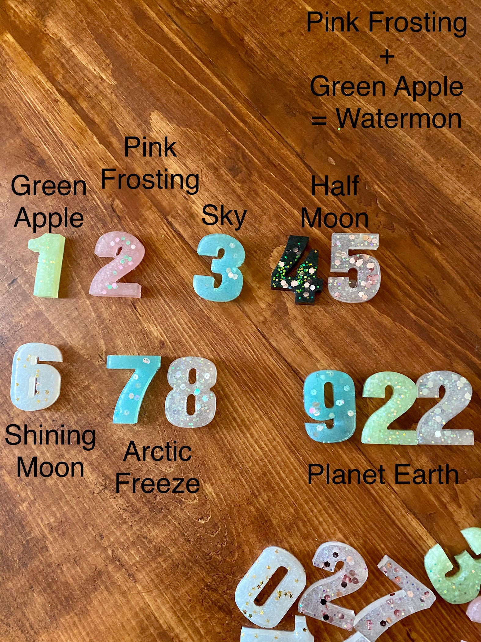 Resin Number Set 1 10 Epoxy Resin Numbers Resin Number | Etsy