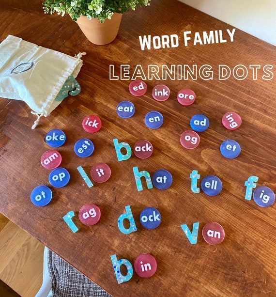 Word Family Learning Dots Word Families CVC Words Resin | Etsy