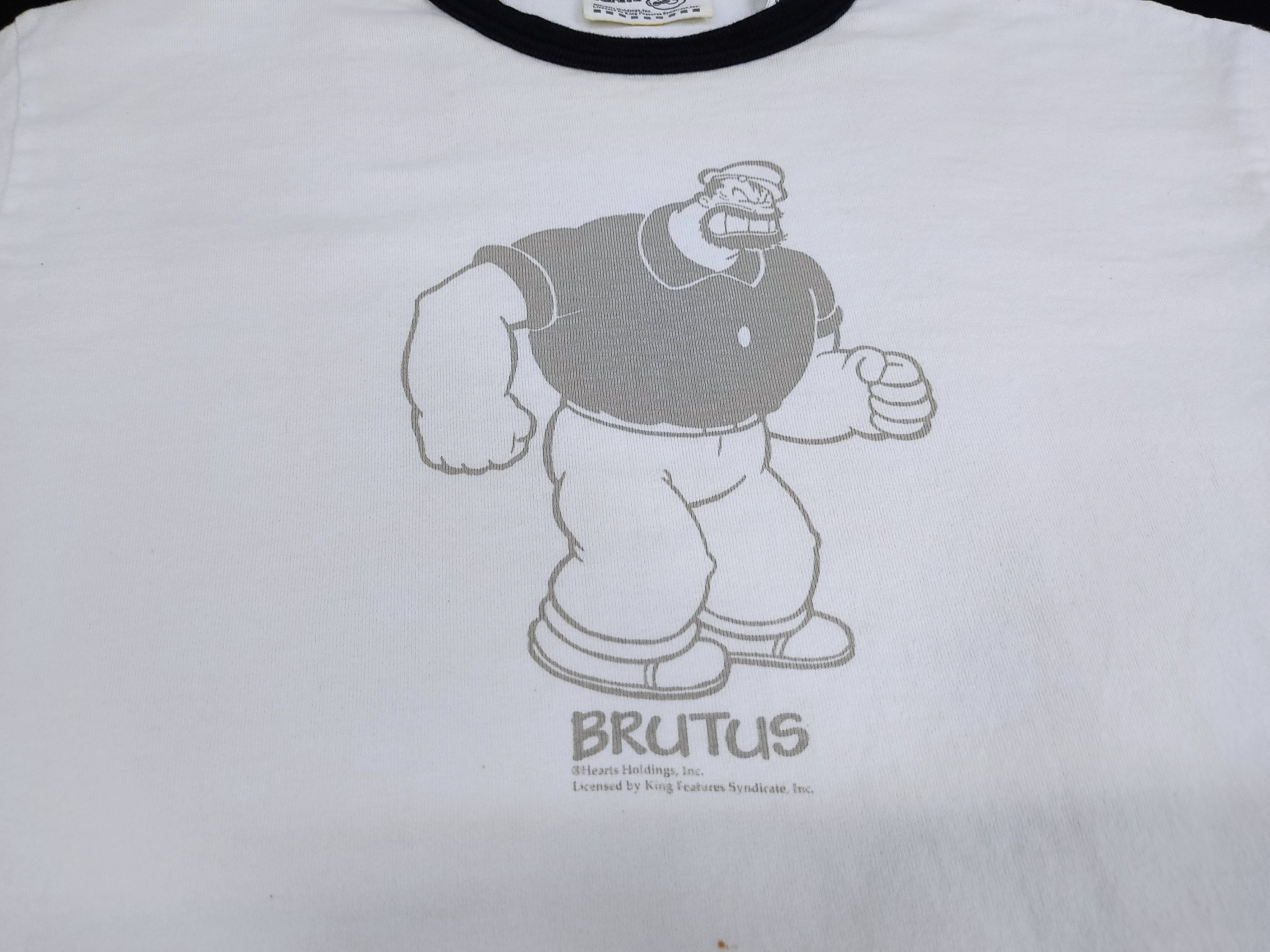 Vintage Popeye The Sailorman Cartoon Brutus Charakter Ringer T-Shirt Bedruckt Mode inspiriert ...