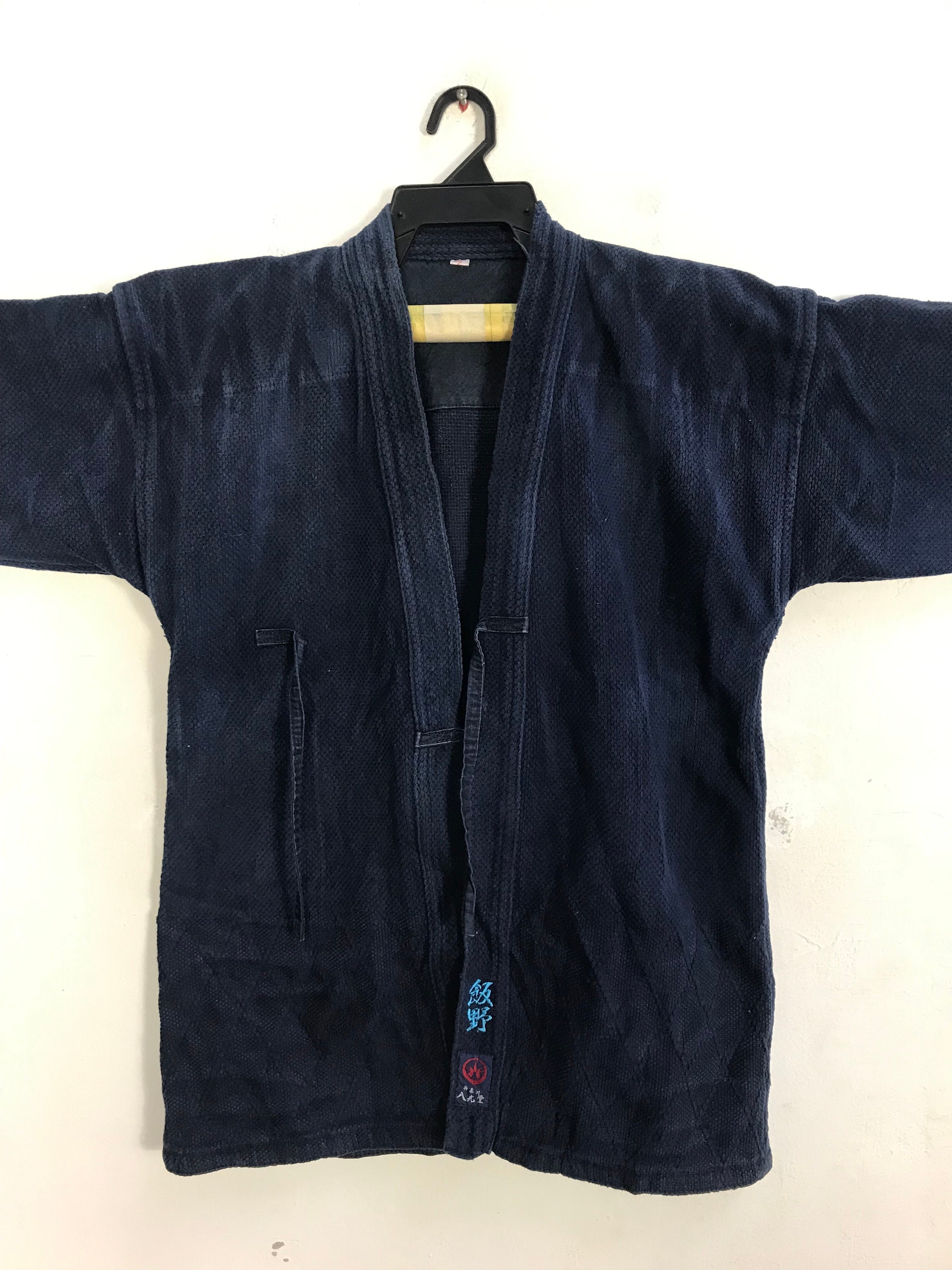 Vintage Sashiko Kimono Japanese Traditional Noragi Haori Hanten Jinbei ...