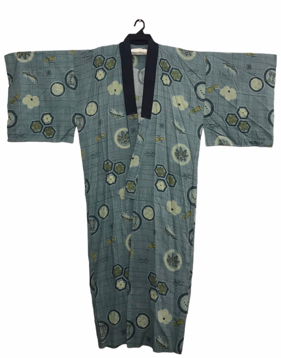 Vintage Kimono Japanese Traditional Noragi Haori Hant… - Gem