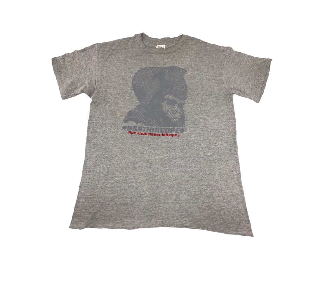 Vintage 90s A Bathing Ape DISTRESSED BAPE Ape Shall Never Kill Ape Logo ...