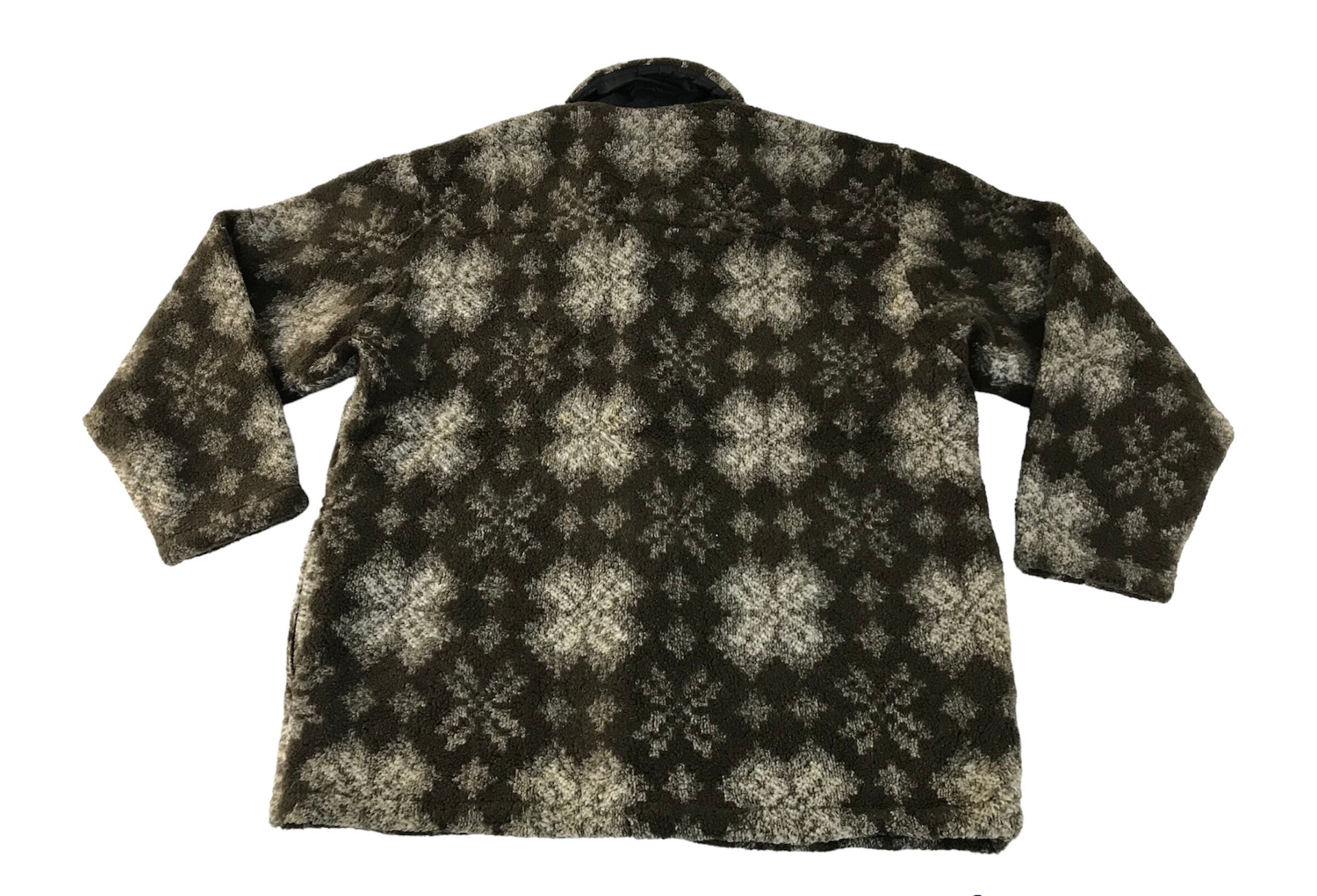 Vintage Jami Island Wool Fluffy Jacket Floral Design Button - Etsy