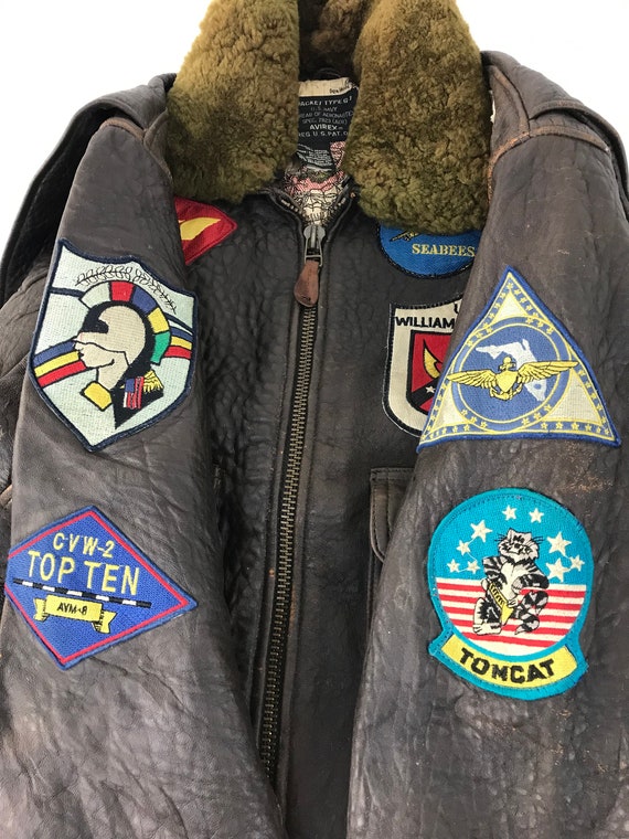 Vintage 90s Avirex Type G1 Bomber Leather Jacket USAF… - Gem