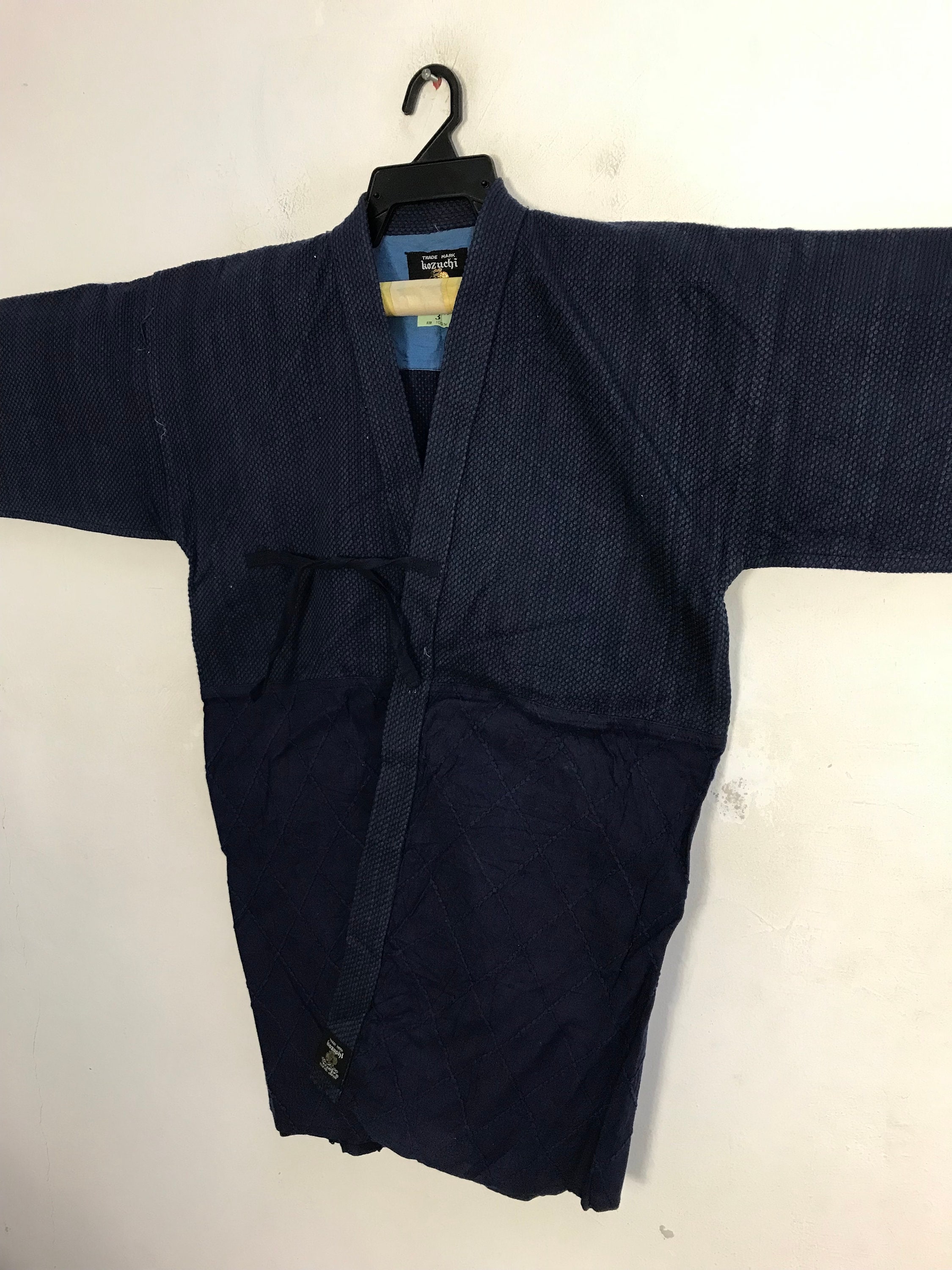 Vintage Sashiko Kimono Japanese Traditional Noragi Haori Hanten Jinbei ...
