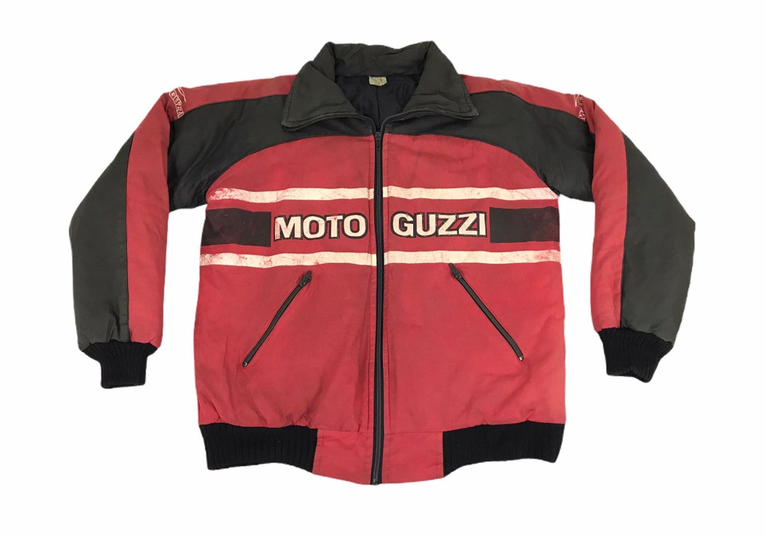 Vintage Moto Guzzi Made in Italy Motorcycle Biker Rider Bomber Jacket ...