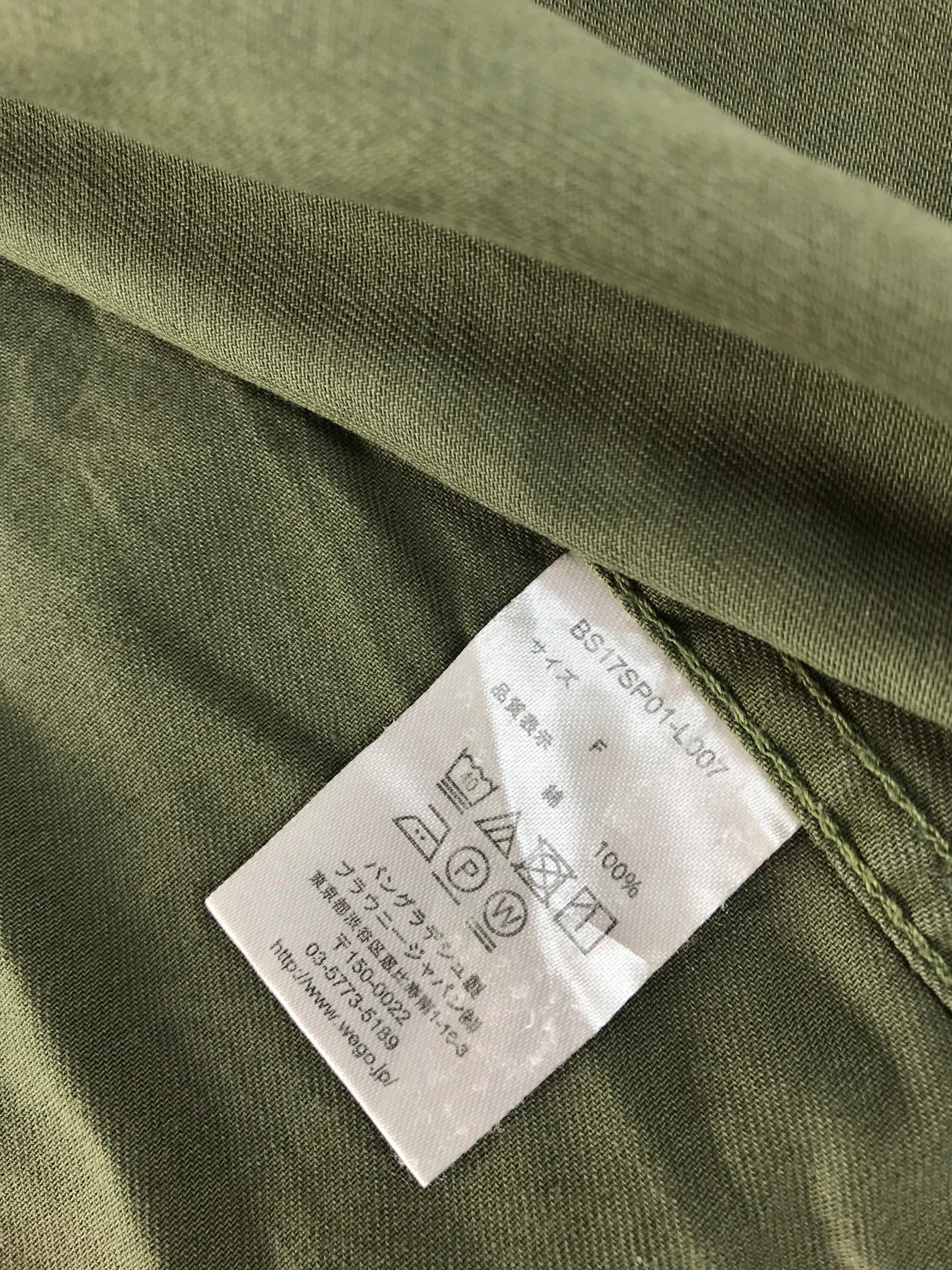 Vintage Style US Army Olive Green Khakis Button up Shirt Three Stripe ...