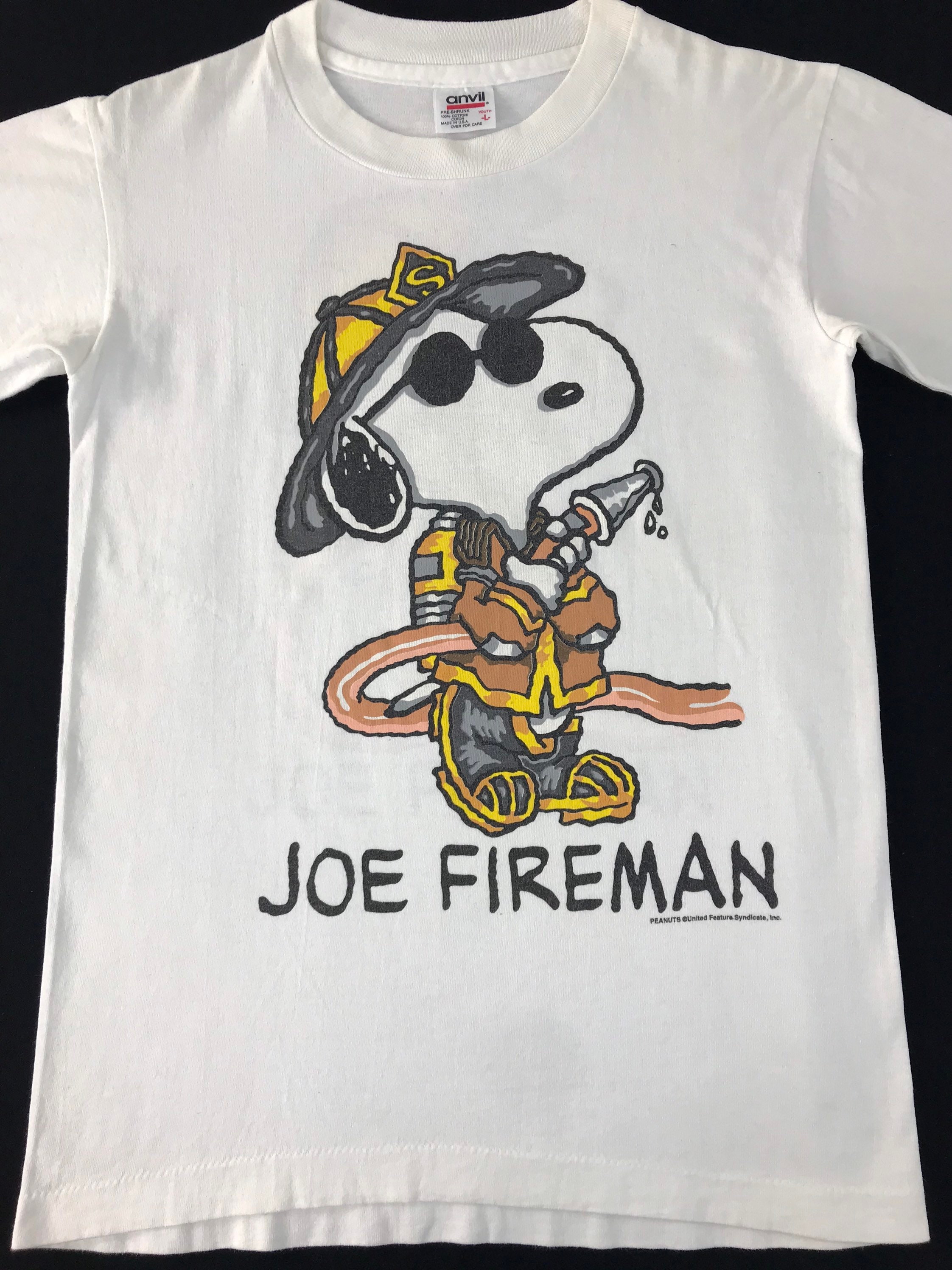 Rare Vintage Joe Fireman Peanuts Features Syndicate Tee T-shirt Big ...