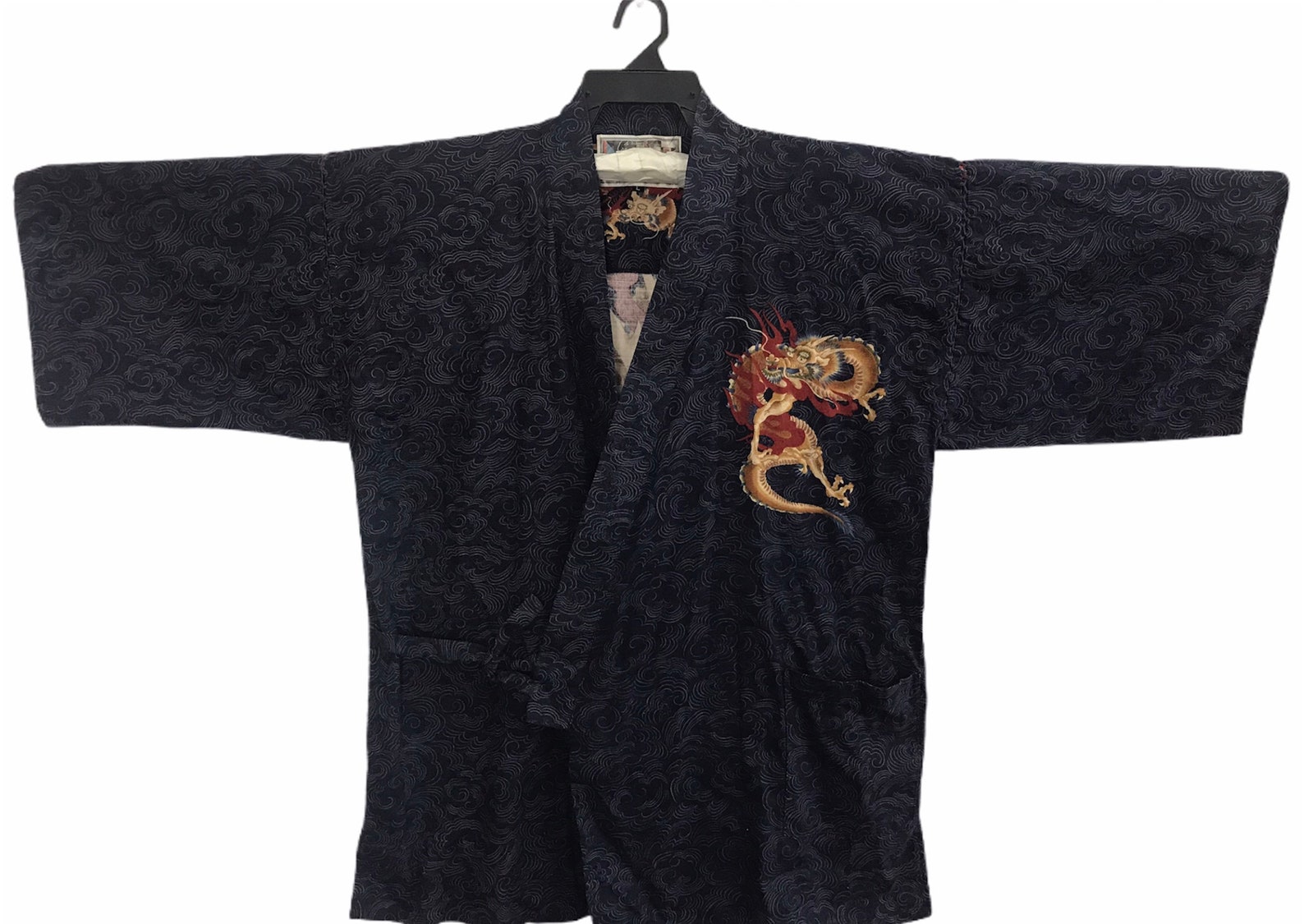 Vintage Kimono Japanese Traditional Noragi Haori Hanten Jinbei Cardigan ...