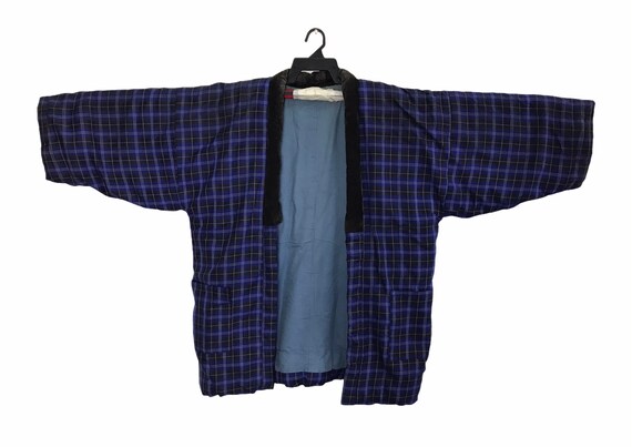 Vintage Kimono Japanese Traditional Noragi Haori Hant… - Gem