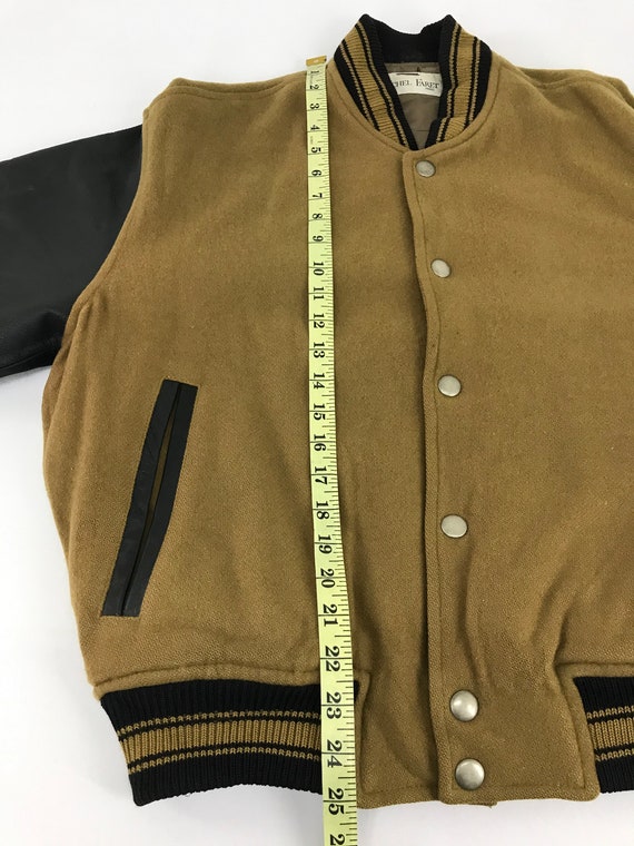 Vintage Michel Faret Paris Varsity Jacket Wool Leathe… - Gem