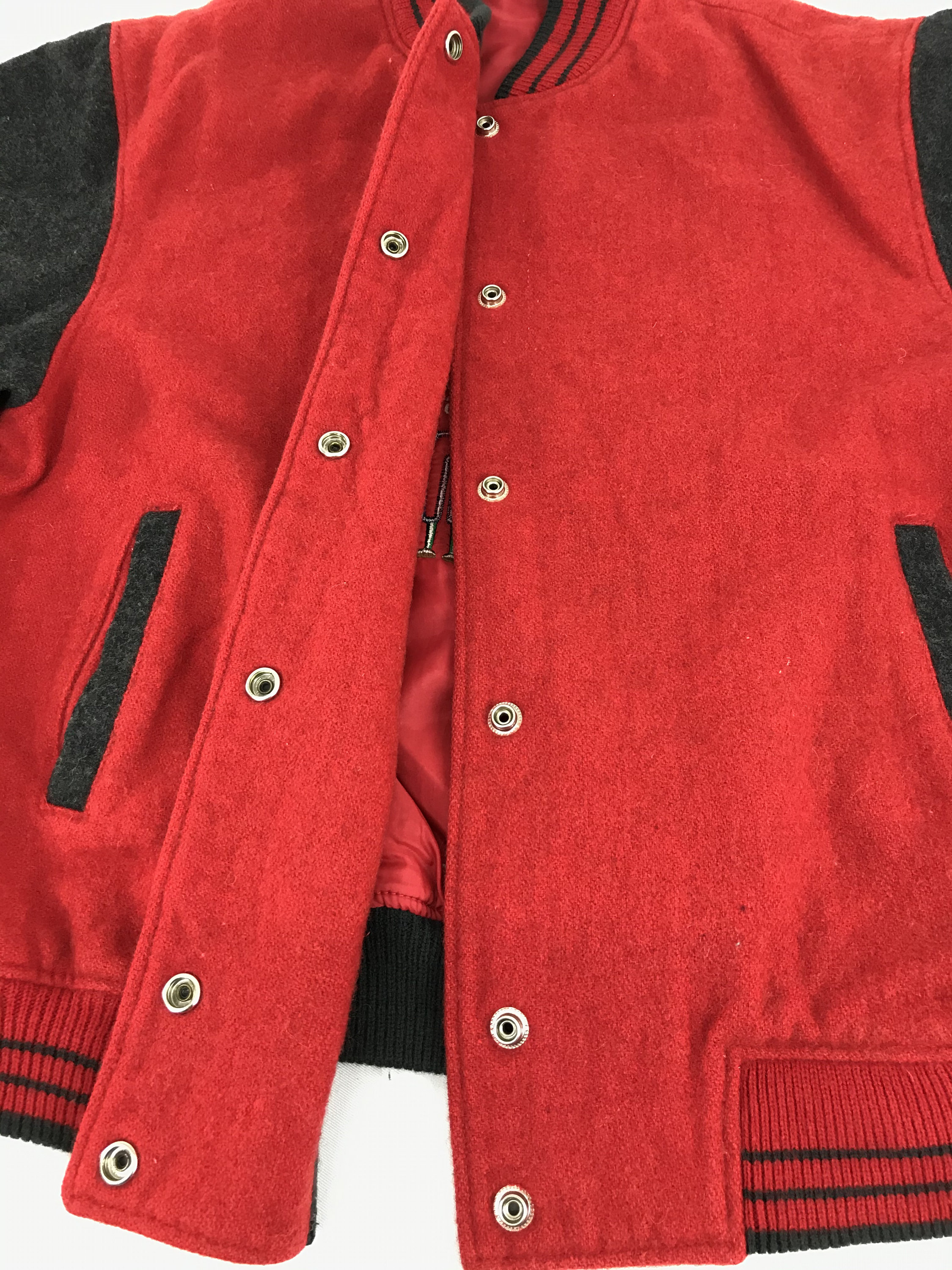 Vintage Varsity Jacket Wool Play Ball Baseball 365 Team Snap Button ...