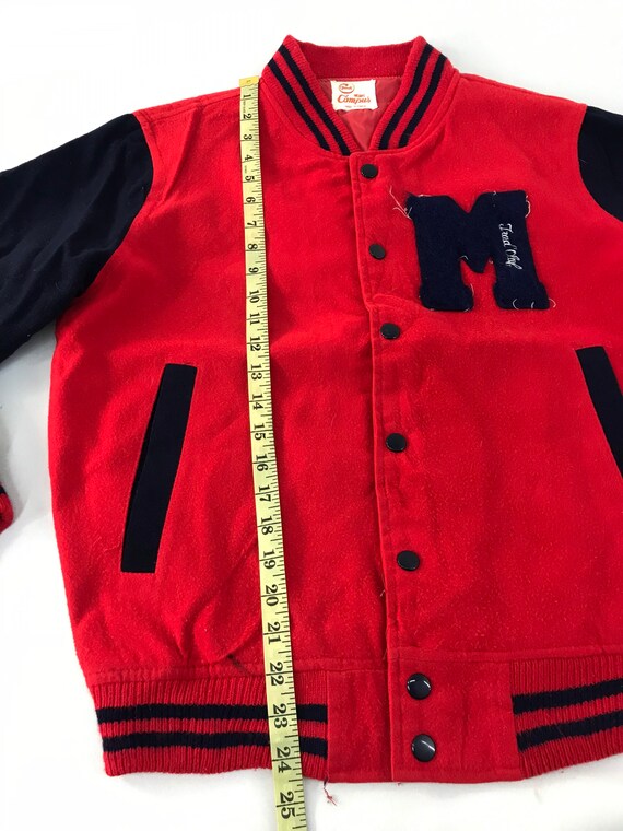 Vintage Varsity Jacket Wool Quilted Inner Snap Button… - Gem