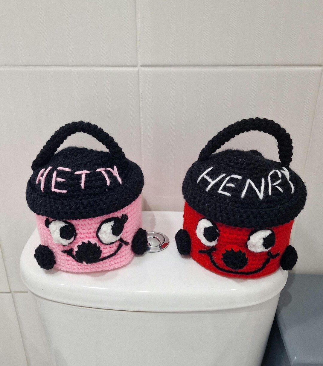 Crochet Toilet Roll Cover: Henry and Hetty Hoover Style - Etsy UK