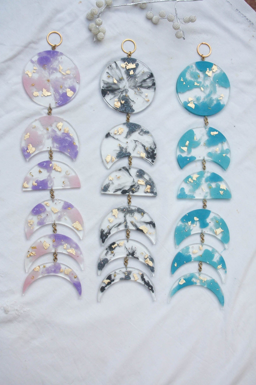 Custom Resin Moon Phases Wall Hanging Art - Etsy