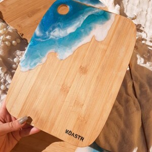 Epoxy Resin Waves Cutting Board | Wave Effect Charcuterie Board - Etsy