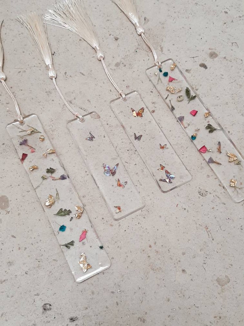 Epoxy Resin Bookmarks Floral Bookmarks - Etsy
