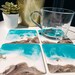 Coastal View Ocean Waves Resin Coasters | Birds Eye View Waves Coasters ...