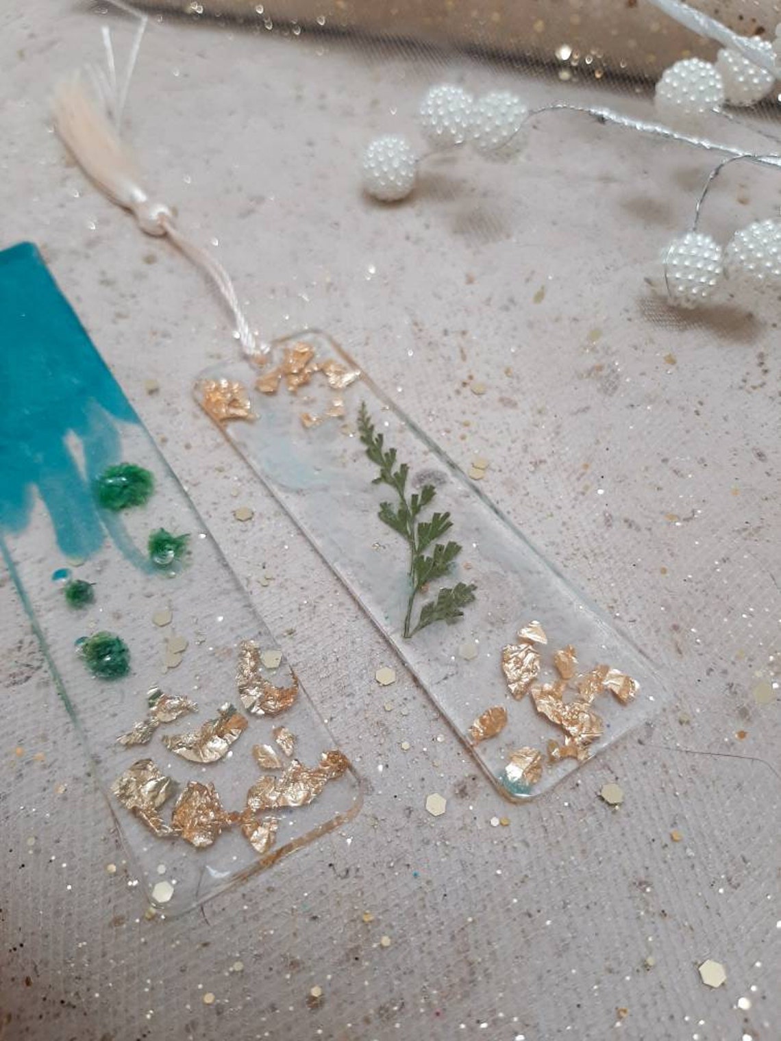 Epoxy Resin Bookmarks Floral Bookmarks - Etsy