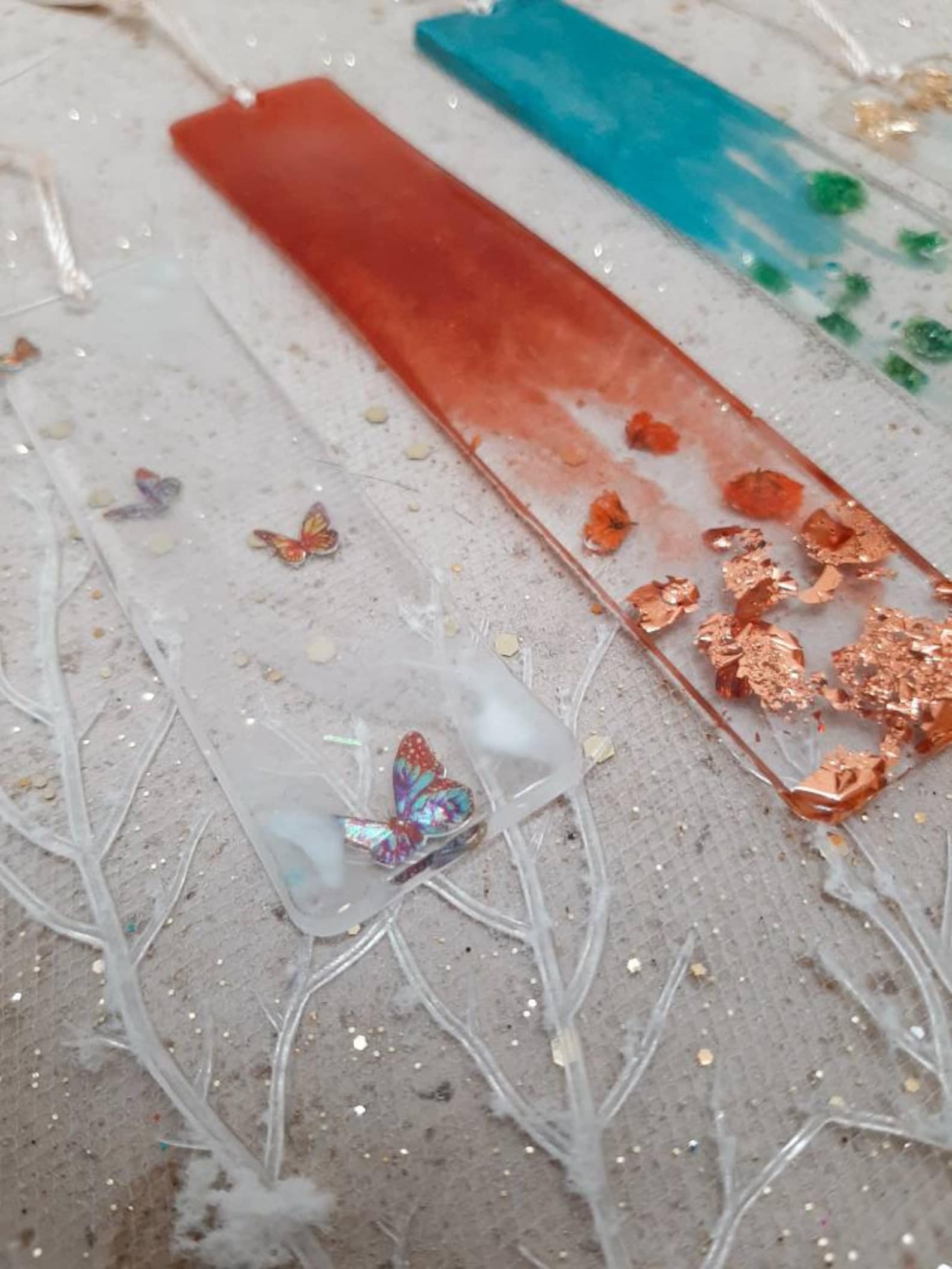 Epoxy Resin Bookmarks Floral Bookmarks - Etsy